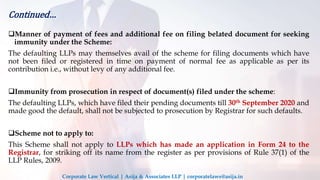 Presentation on llp settlement scheme, 2020 | PPTX