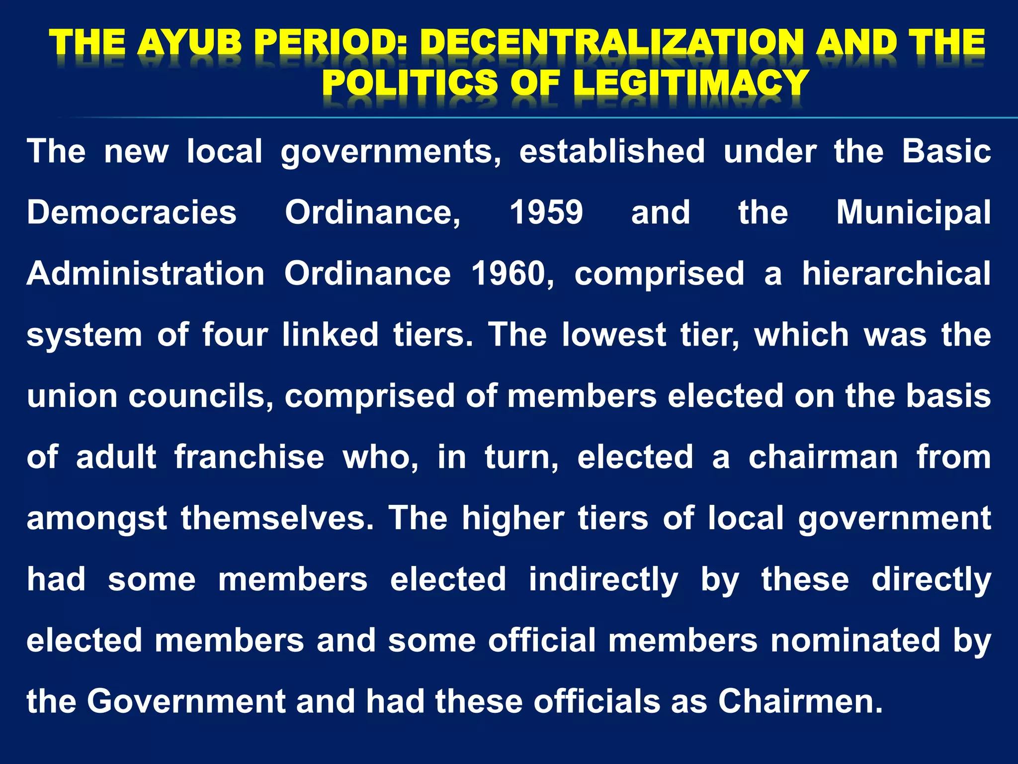 Local Government System in Pakistan | PPTX