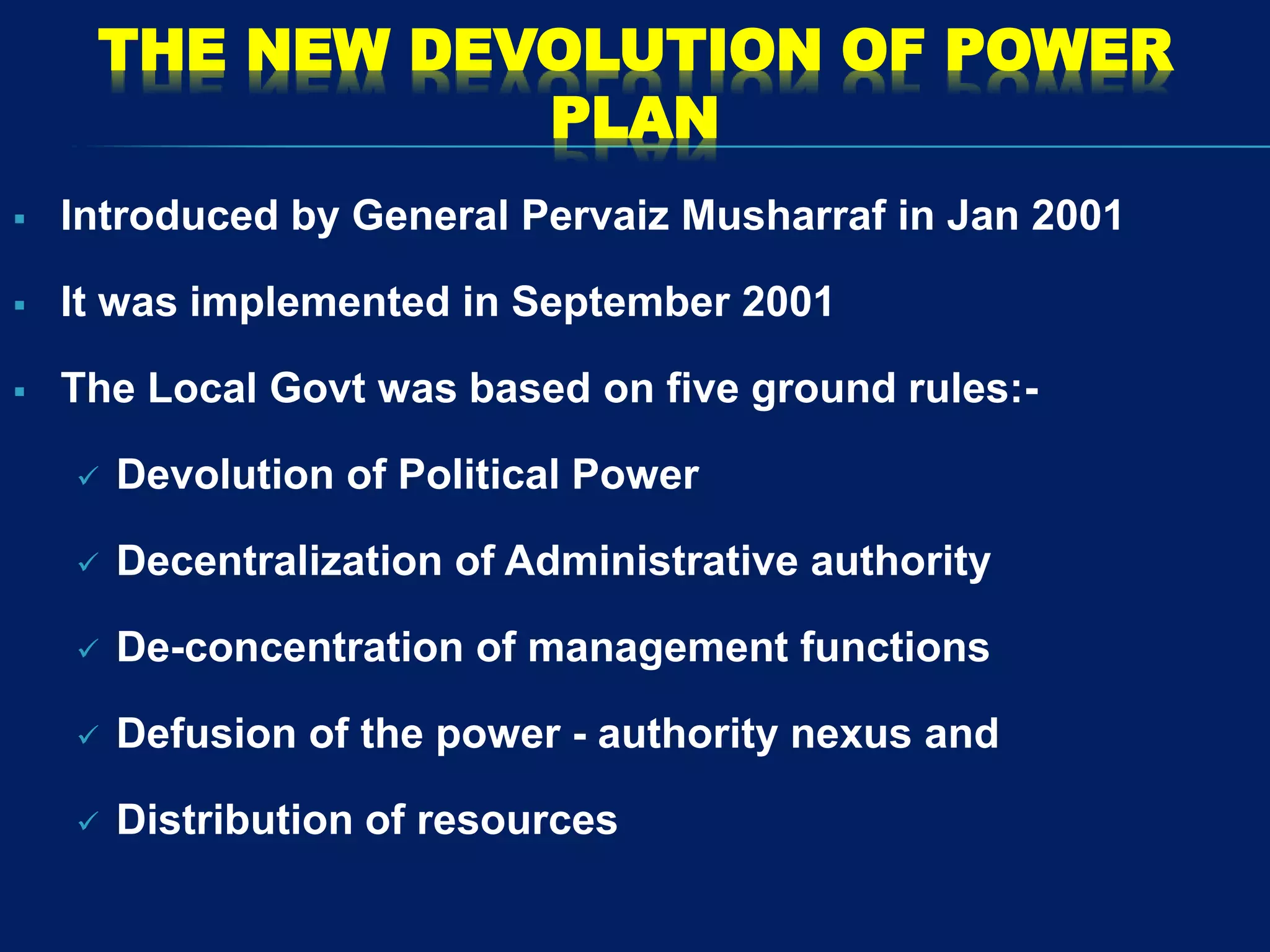 Local Government System in Pakistan | PPTX