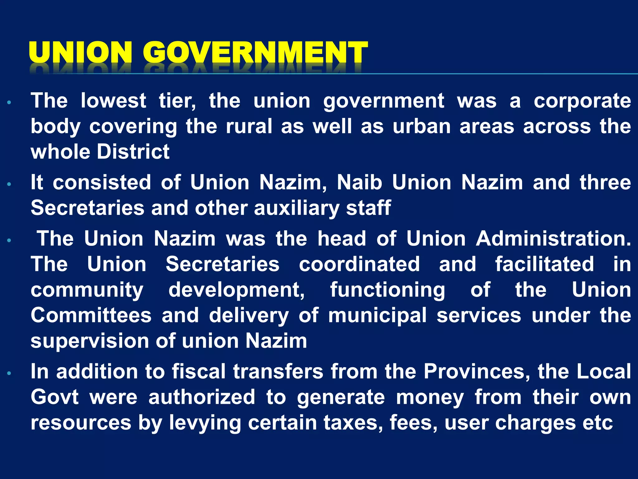 Local Government System in Pakistan | PPTX