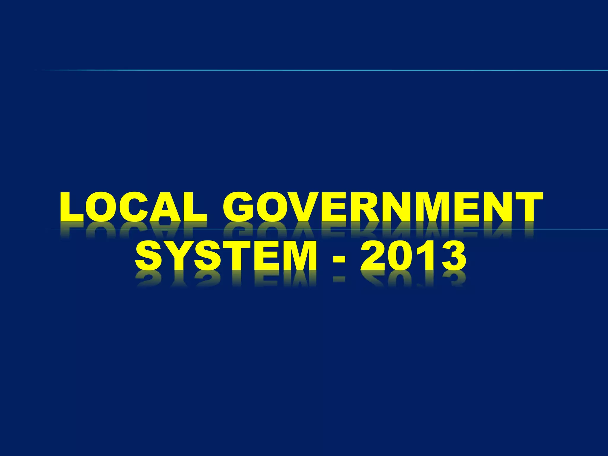 Local Government System in Pakistan | PPTX