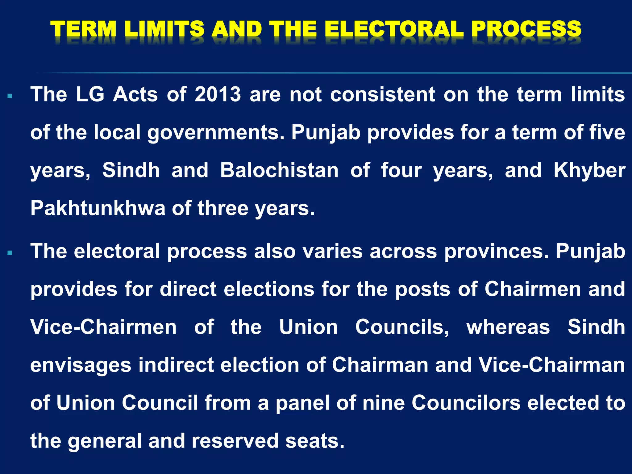 Local Government System in Pakistan | PPTX | Civic affairs | Politics