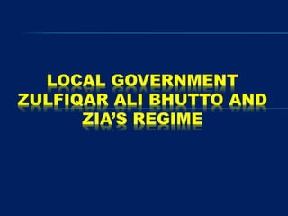 Local Government System in Pakistan | PPTX