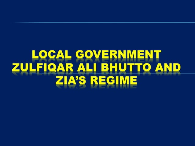 Local Government System in Pakistan | PPTX | Civic affairs | Politics