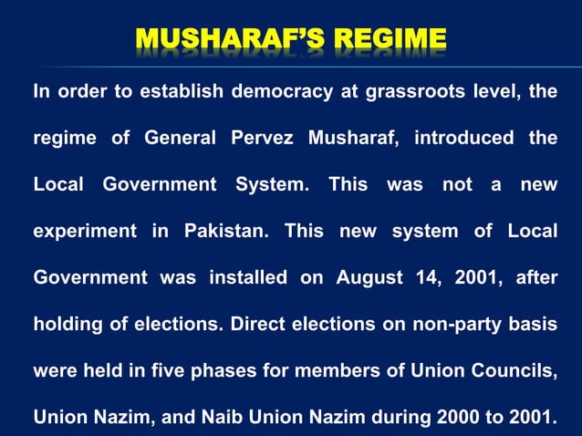 Local Government System in Pakistan | PPTX | Civic affairs | Politics