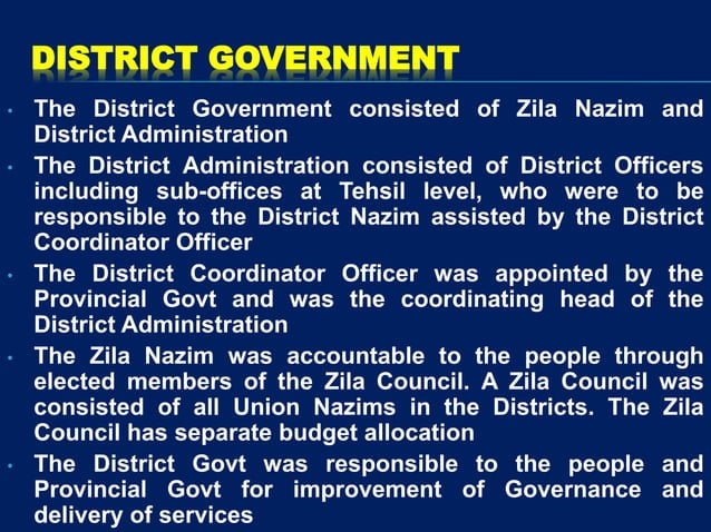 Local Government System in Pakistan | PPTX | Civic affairs | Politics