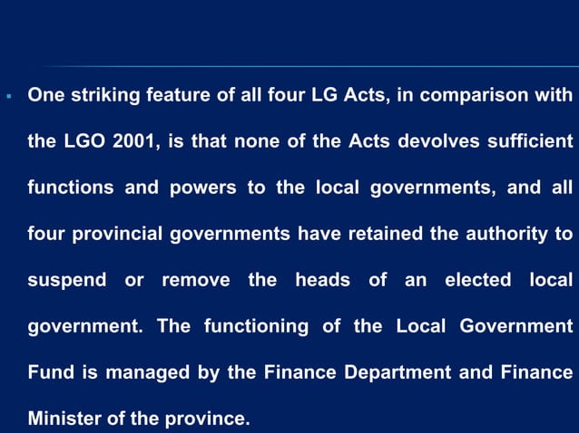Local Government System in Pakistan | PPTX | Civic affairs | Politics
