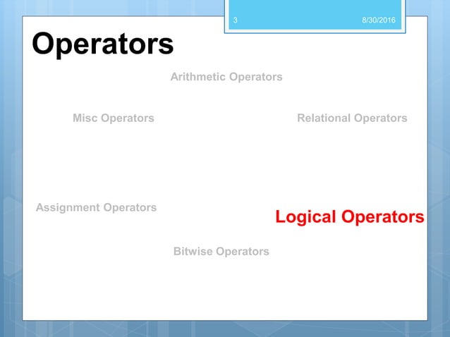 Presentation on logical_operators | PPTX