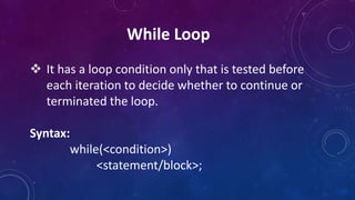 Presentation on Loop(C Language) by Dheemaan Daash | PPT