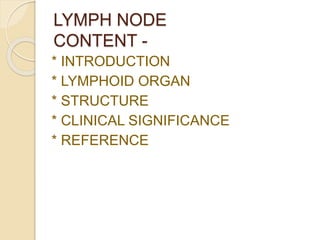 Presentation on lymph node | PPT