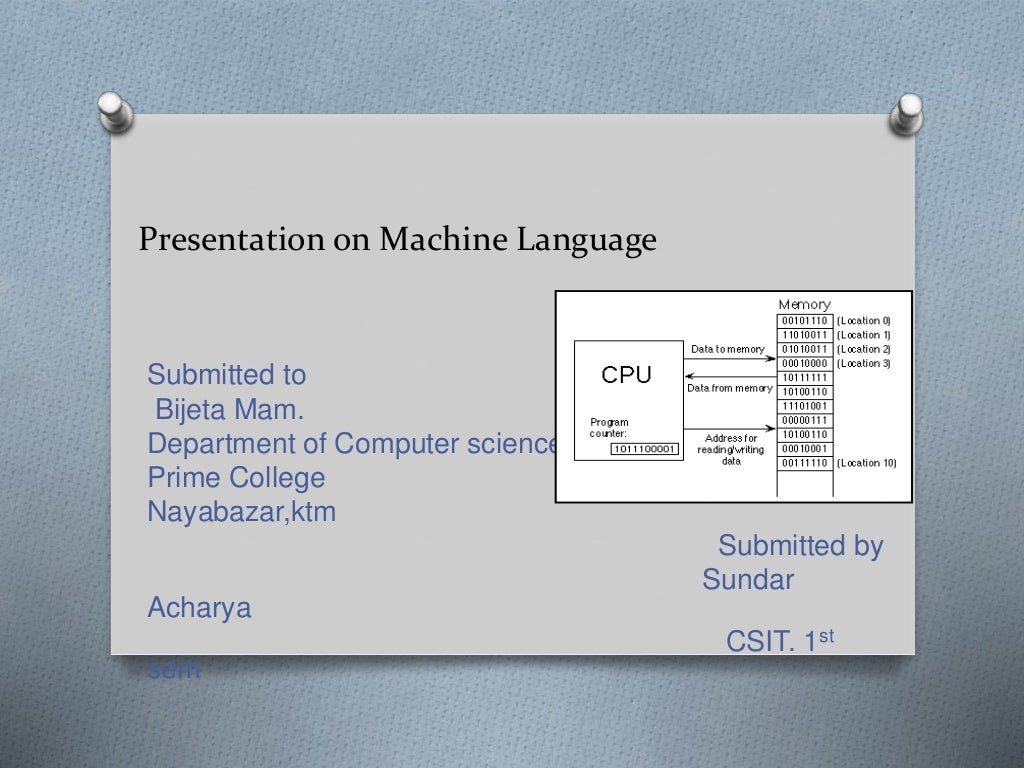 Machine Level Language machine-level-language