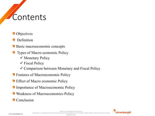 Macroeconomic Policy | PPTX
