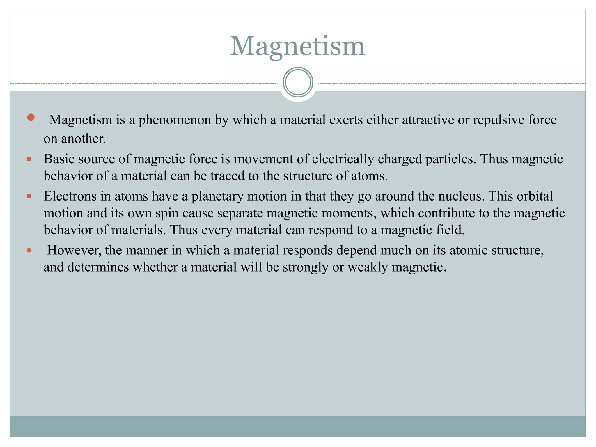 Presentation on magnetism | PPTX