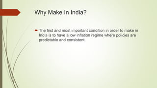 Presentation on make in india | PPTX