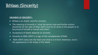 Sincerity Examples