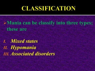 Presentation on mania | PPTX