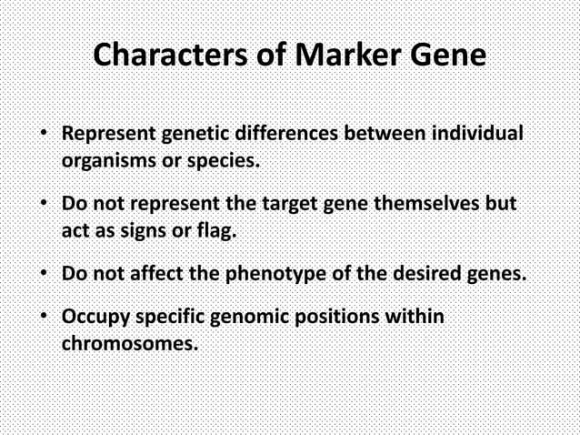Presentation on marker genes | PPTX