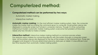 Presentation On Marker Making | PDF