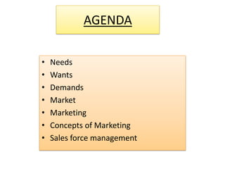 Presentation on marketing management | PPTX