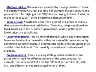 Presentation on market research and methods of pricing | PPTX