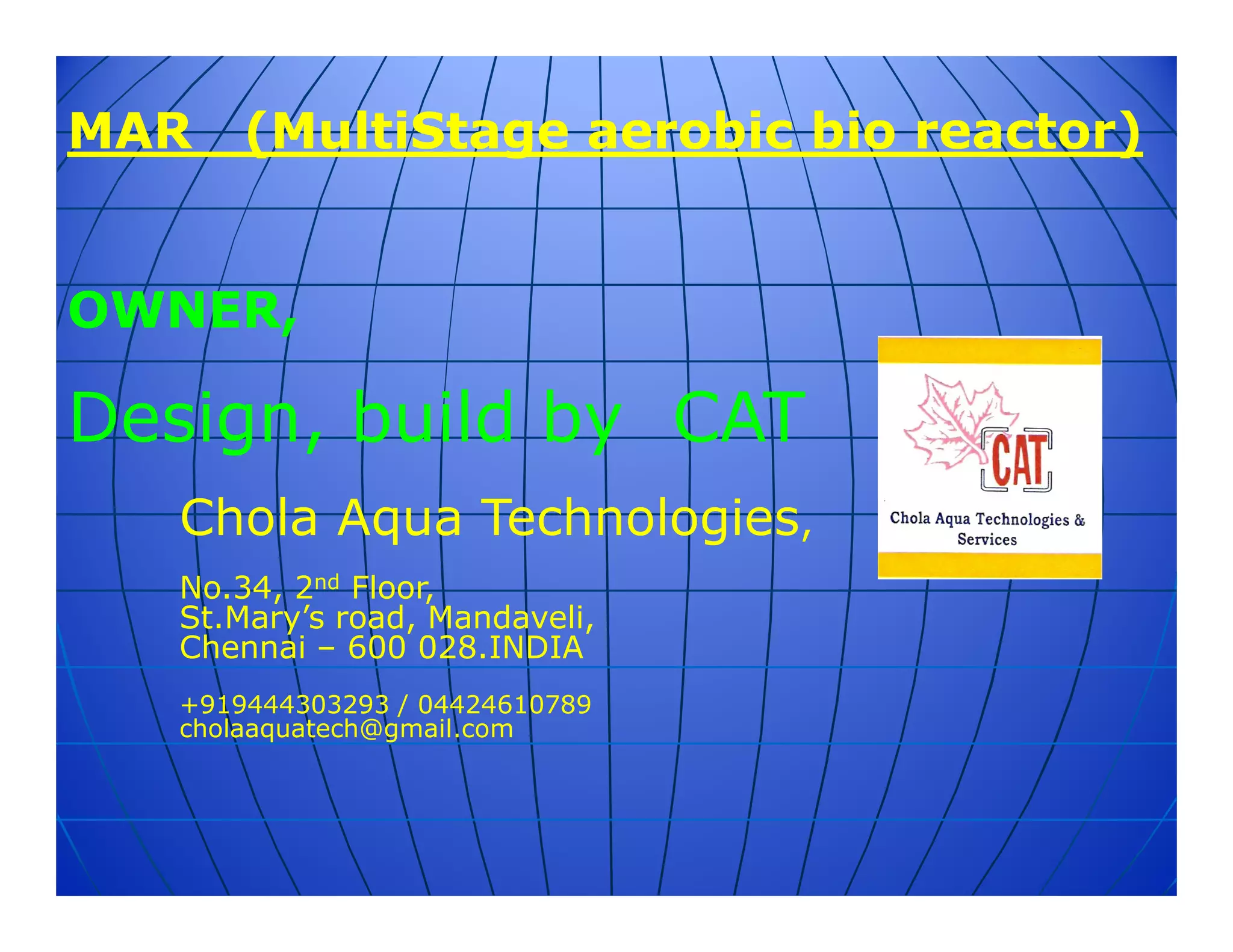 Presentation On Mar Type sewage treatment plant | PPT