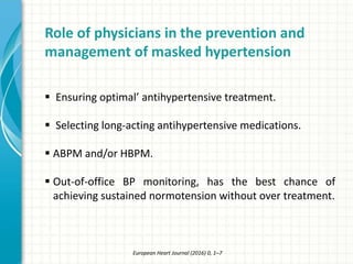 Presentation on masked hypertension(1) 23 | PPTX