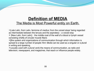 Presentation on mass media | PPT