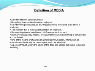 Presentation on mass media | PPT