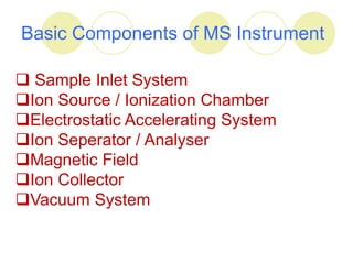 Presentation on mass spectroscopy | PPT