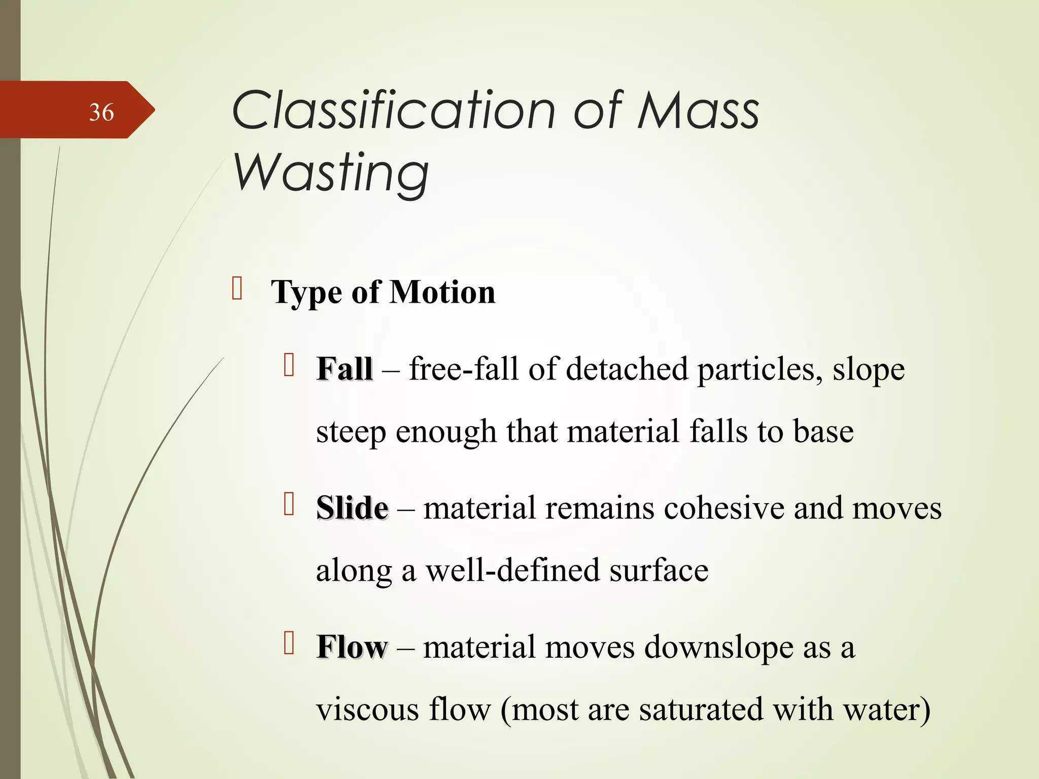Presentation on mass wasting | PPT
