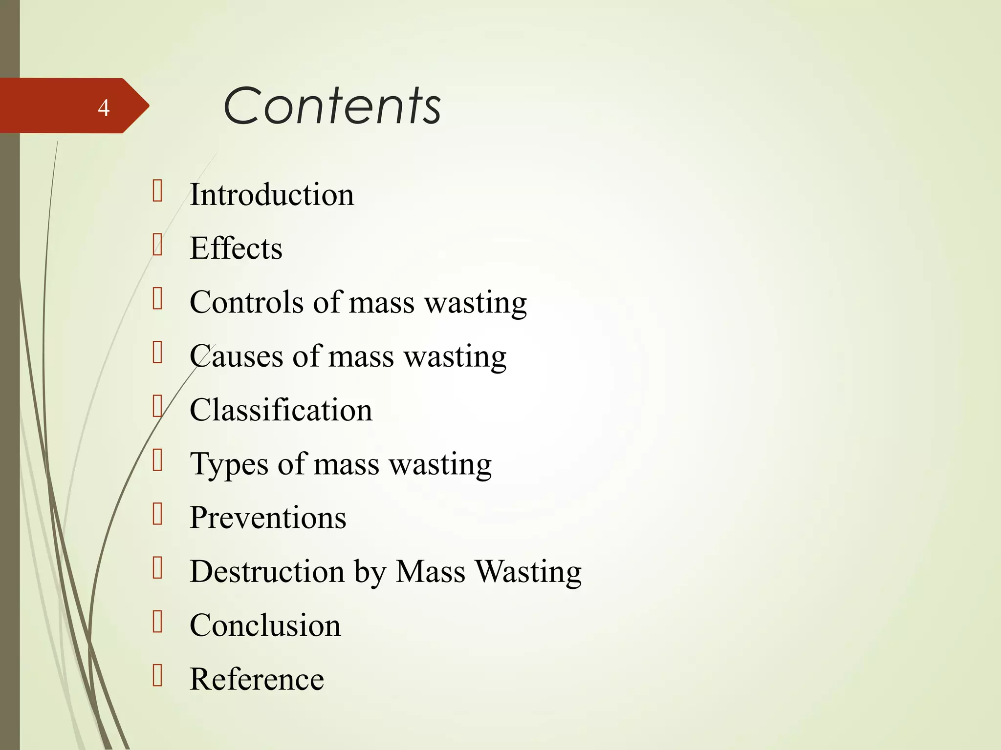 Presentation on mass wasting | PPT