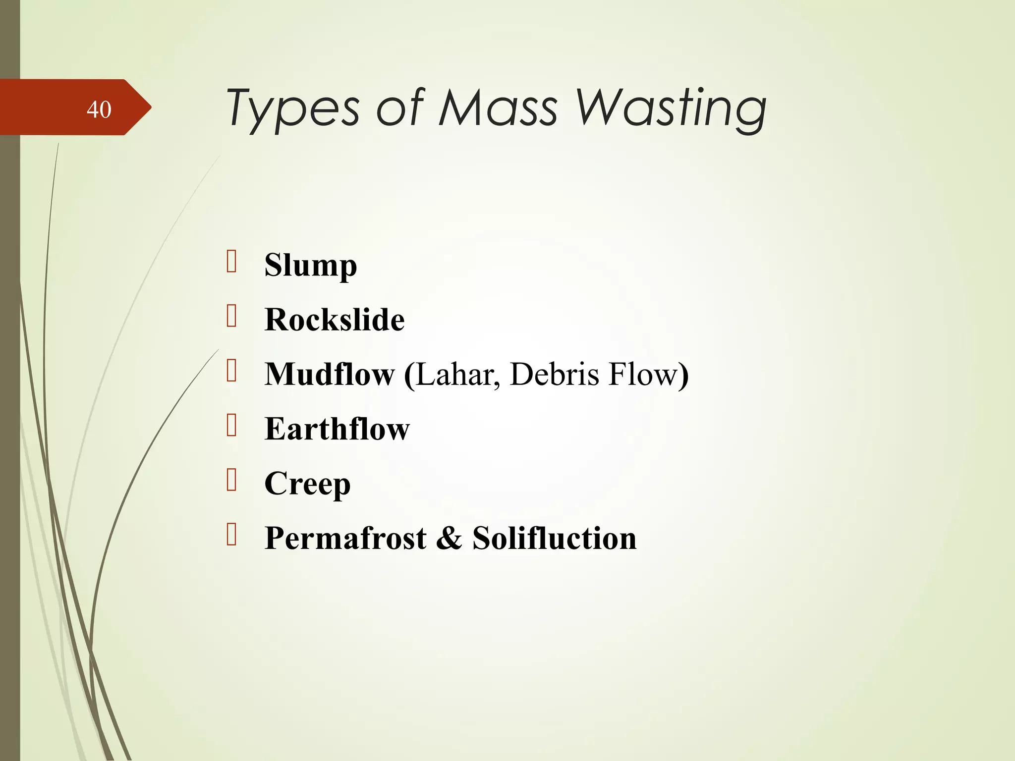 Presentation on mass wasting | PPT