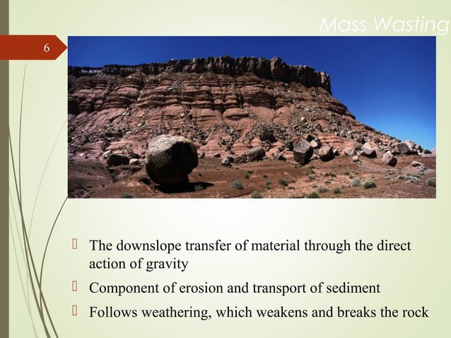 Presentation on mass wasting | PPT | Geography | Science