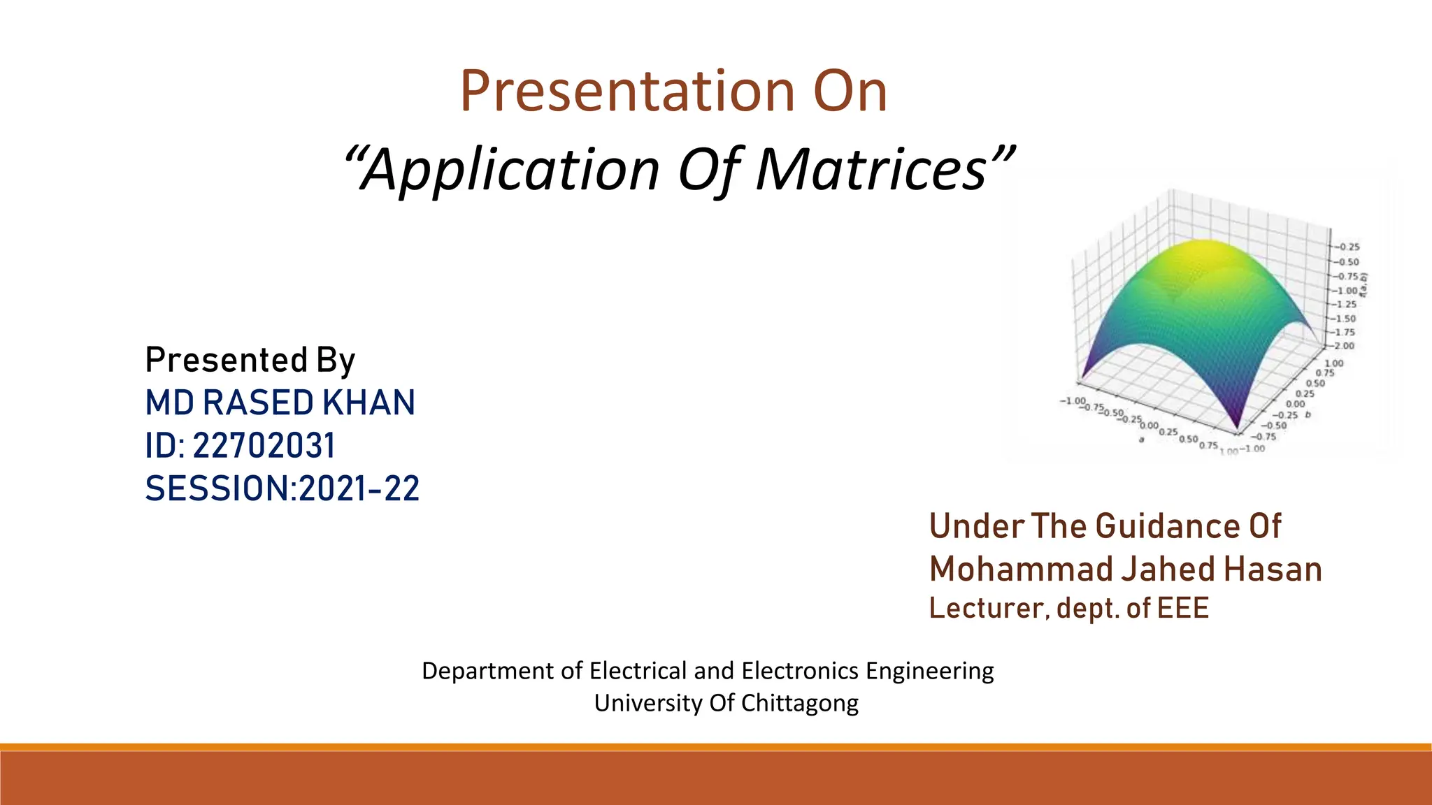 Application of Matrices in real life. Presentation on application of ...