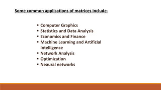 Application of Matrices in real life. Presentation on application of ...