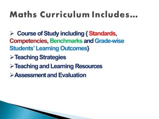 Presentation on maths curriculum | PPTX