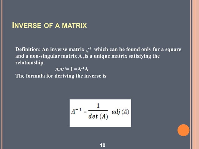 Presentation on matrix | PPTX | Physics | Science