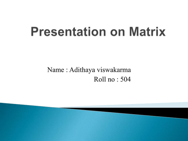 Presentation on Matrix.pptx