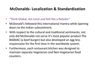 Presentation On Mc Donalds | PPT | Food Industry | Industries