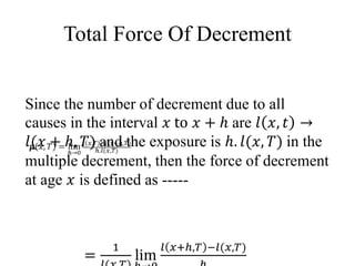Presentation on Multiple Decrement Life Table by amin | PPTX