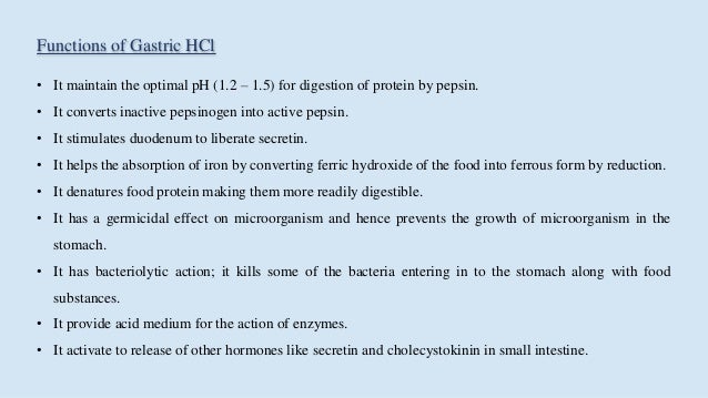 Presentation on the mechanism of HCl production in the stomach