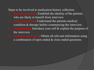 Presentation on medication history interview and soap notes | PPTX