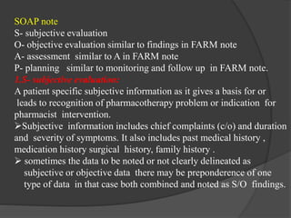Presentation on medication history interview and soap notes | PPT