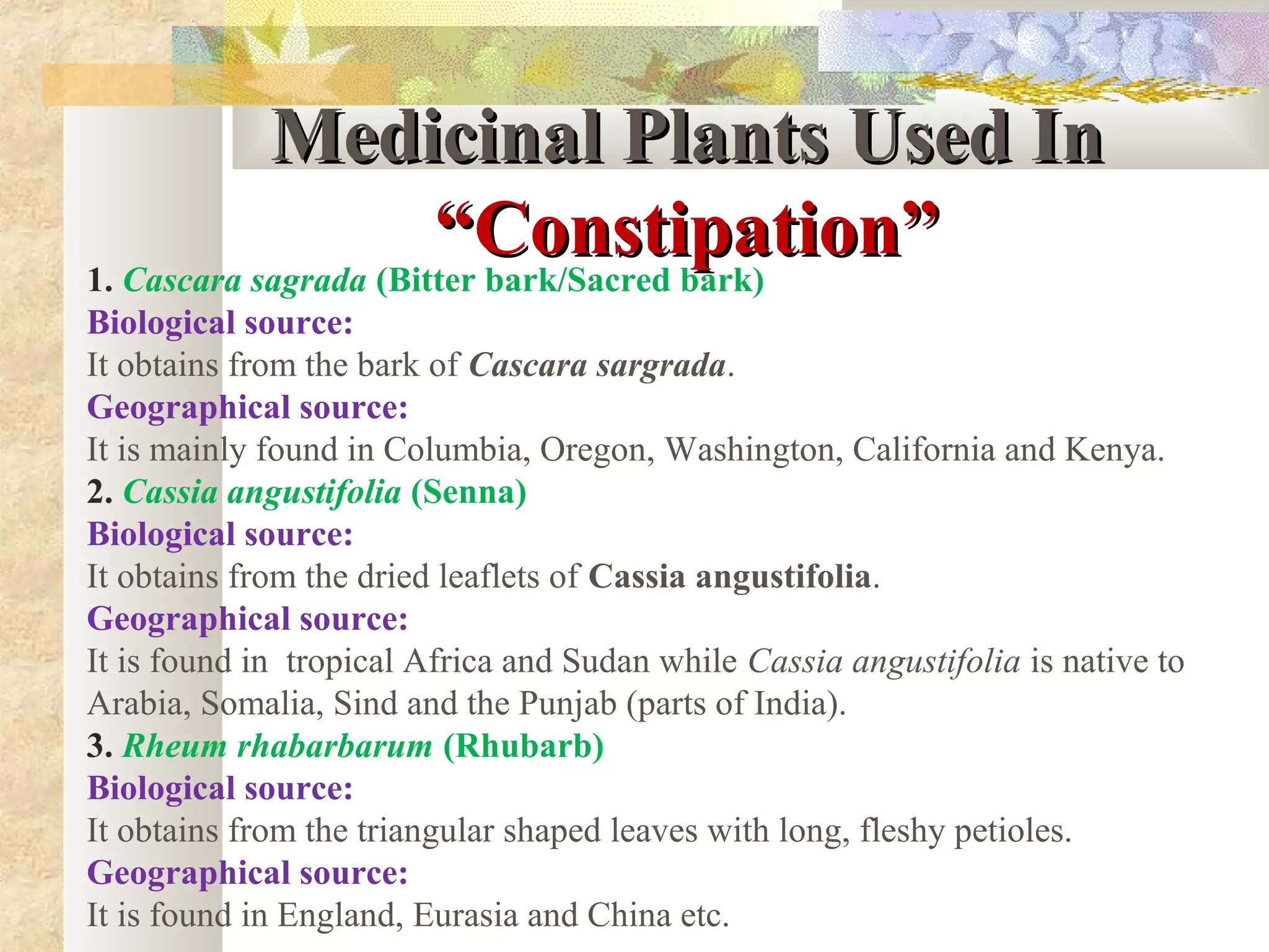 Presentation on medicinal plants | PPT