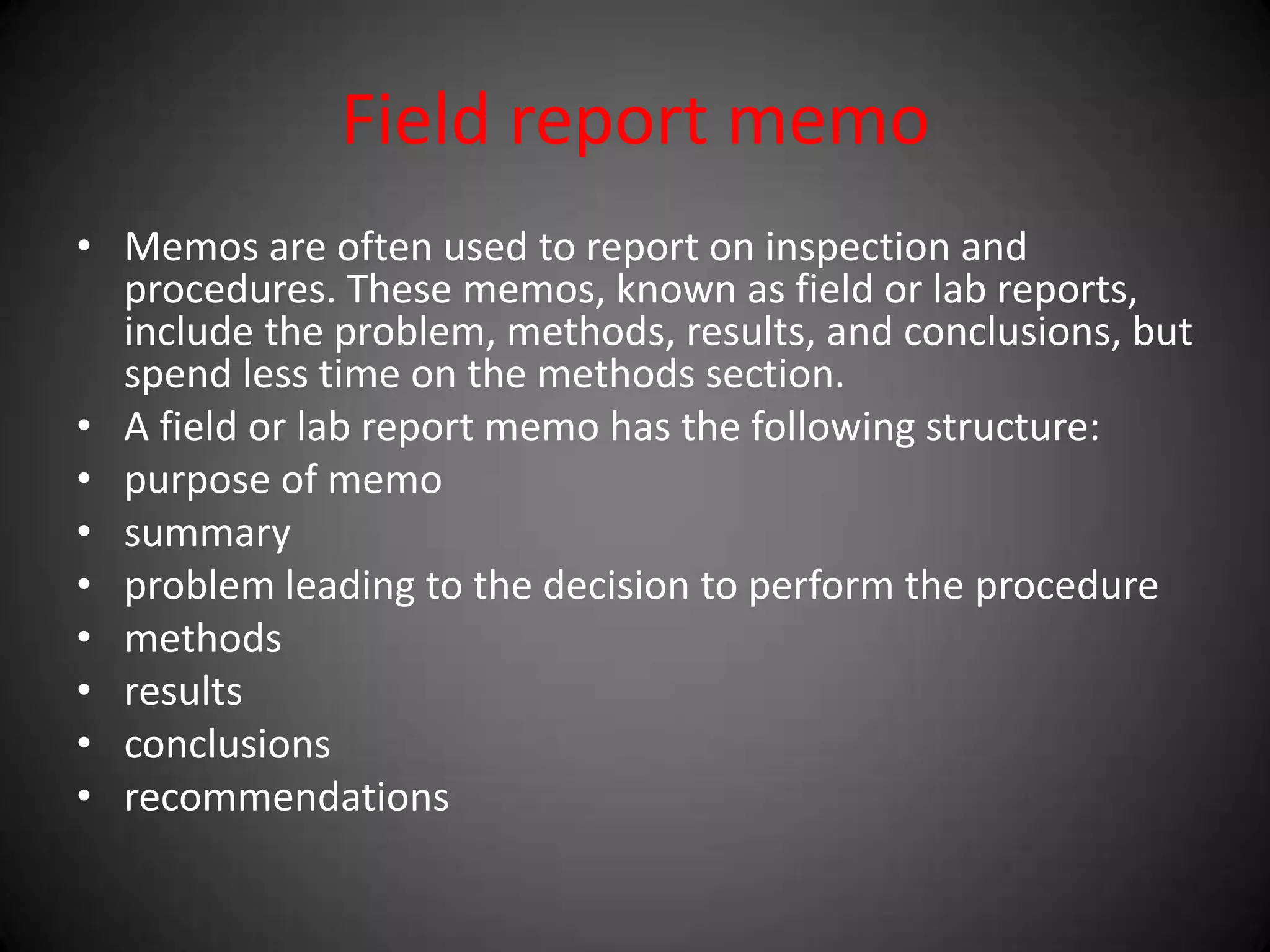 memo and its types | PPTX