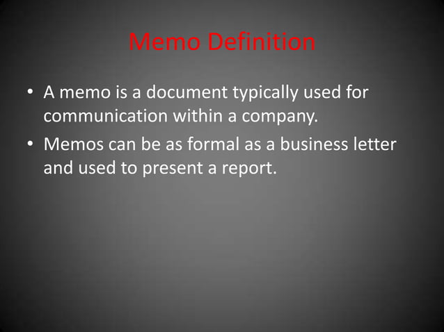 memo and its types | PPTX | Science