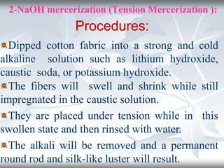 Presentation on mercerization | PPTX