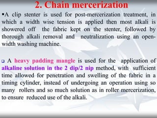 Presentation on mercerization | PPTX