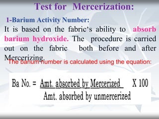 Presentation on mercerization | PPTX