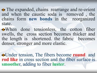 Presentation on mercerization | PPTX